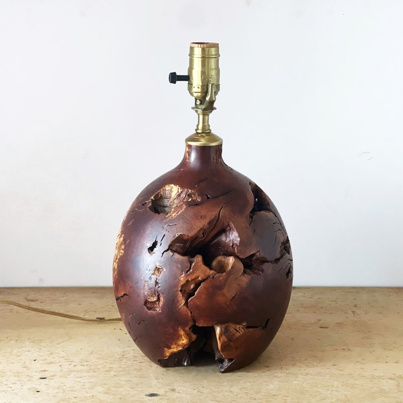 Burl Lamp - Etsy