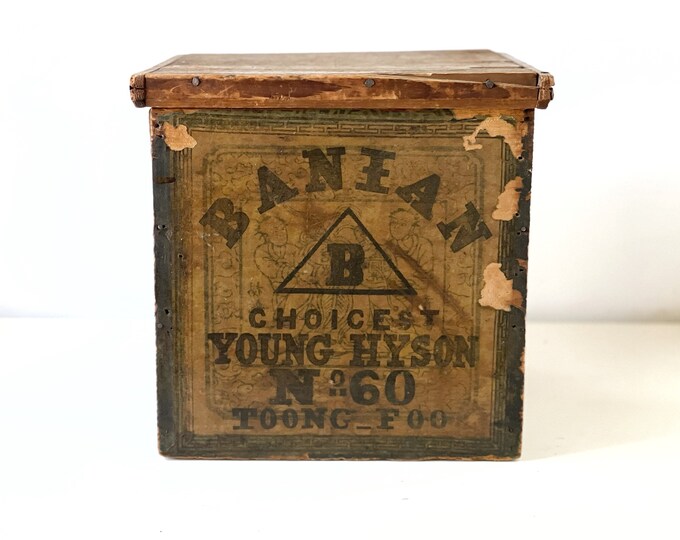 Antique Tea Crate From New York and Rhode Island, 1800s Tea Box F. P ...