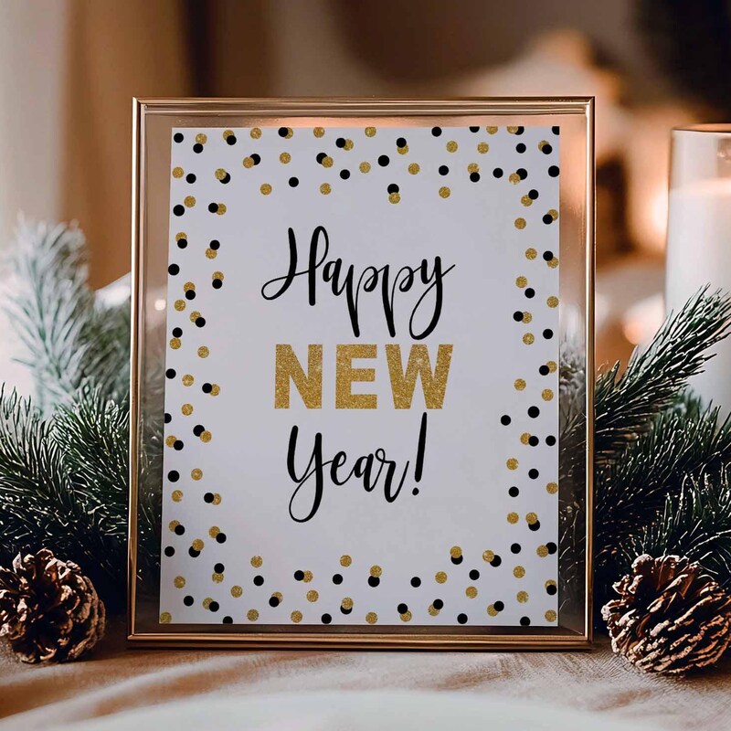 Happy New Year Sign - Etsy