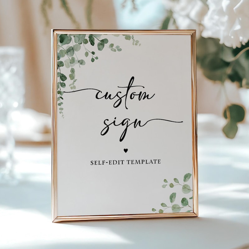 Custom Table Signs - Etsy