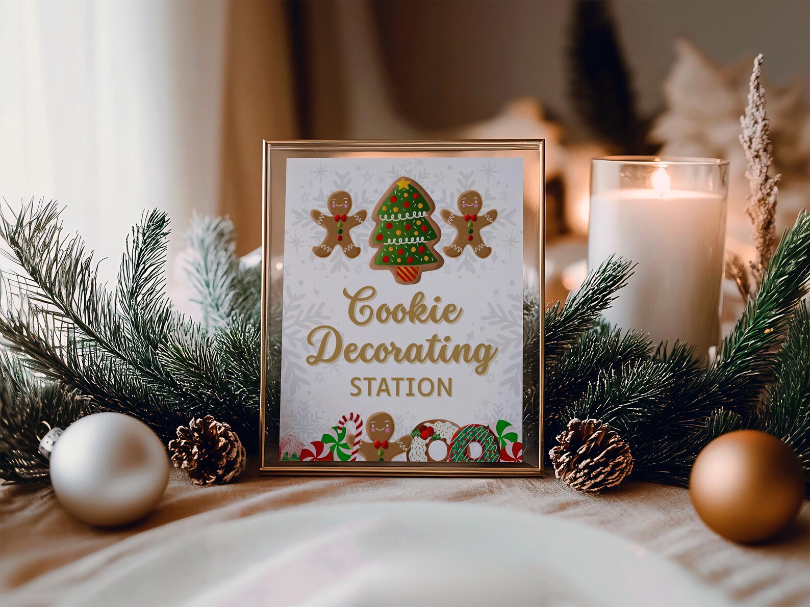 Christmas Cookie Decorating Station Sign, Party Table Sign, Instant ...