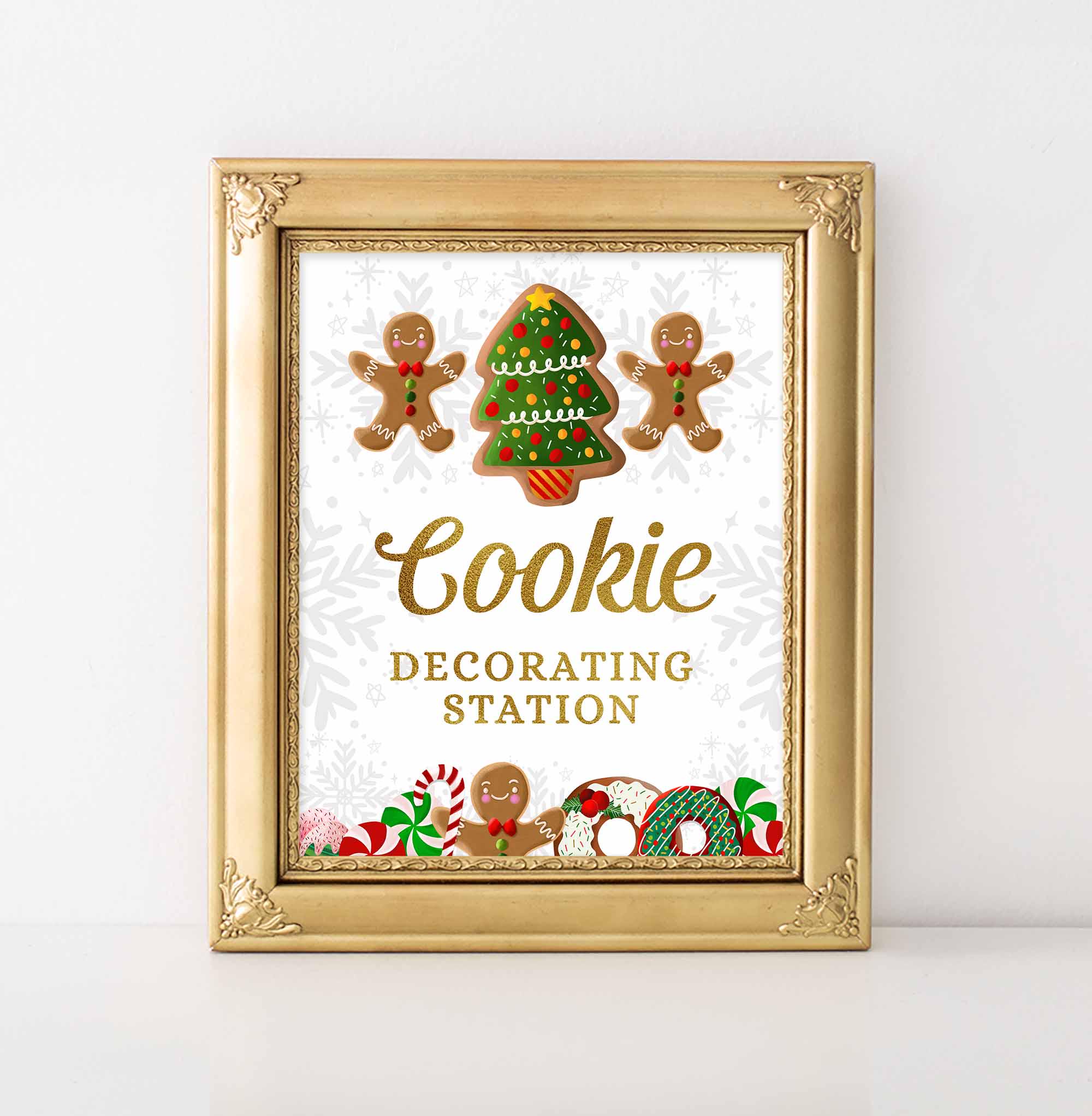 Christmas Cookie Decorating Station Sign, Sweet Christmas Party Table ...