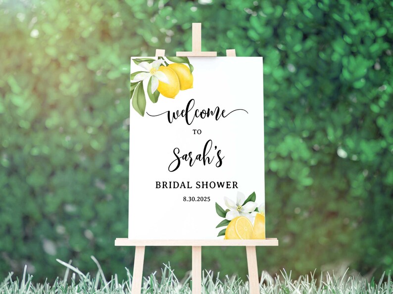 Lemon Welcome Sign Template, Lemon Citrus Birthday, Shower Welcome ...