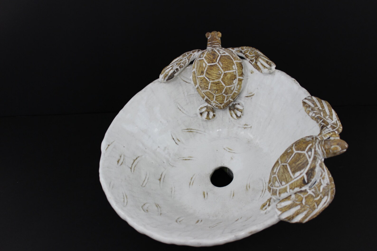 Large Hand Made Ceramic Sea Turtle Vessel Sink by Shayne Greco - Etsy