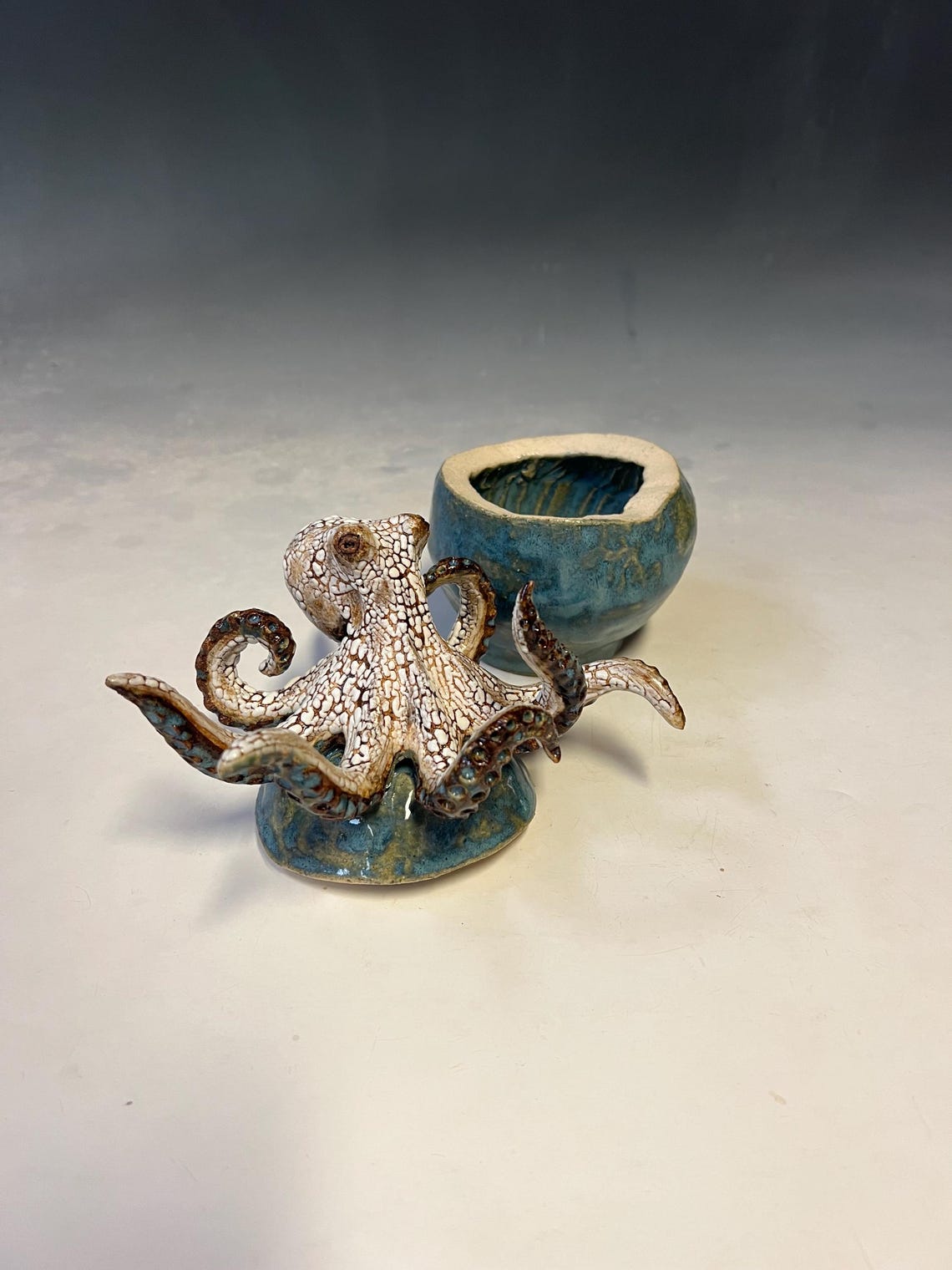 Octopus Jewelry Box in Ocean Blue - Etsy
