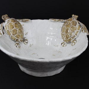 Large Hand Made Ceramic Sea Turtle Vessel Sink by Shayne Greco ...