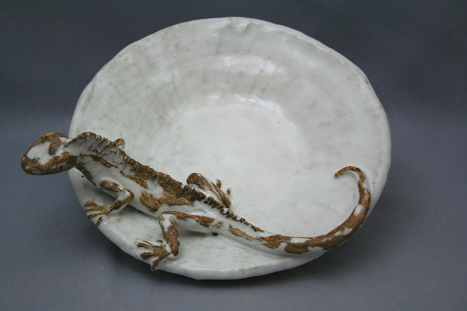 Ceramic Gecko Plate by Shayne Greco Beautiful Mediterranean Glazed ...