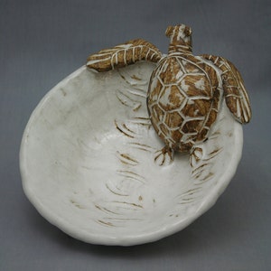 Nautical Ceramic Sea Turtle Bowl by Shayne Greco Beautiful Shabby Chic ...