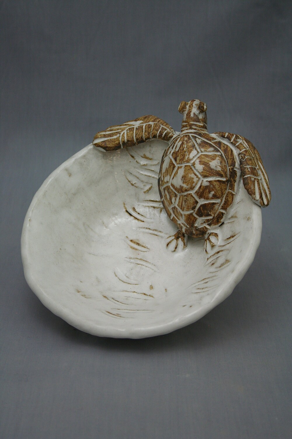 Nautical Ceramic Sea Turtle Bowl by Shayne Greco Beautiful Shabby Chic ...