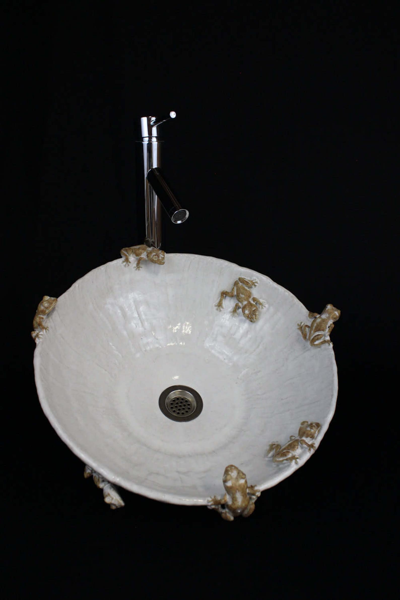 Large Hand Made Ceramic Tree Frog Vessel Sink by Shayne Greco | Etsy