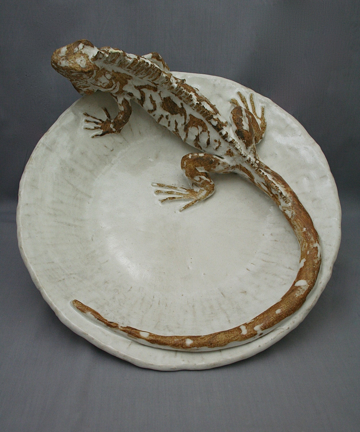 Ceramic Iguana Platter by Shayne Greco Beautiful Mediterranean Glazed ...