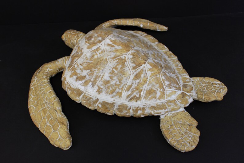Large Hand Made Ceramic Sea Turtle Wall Hanging/coffee Table Decor by ...
