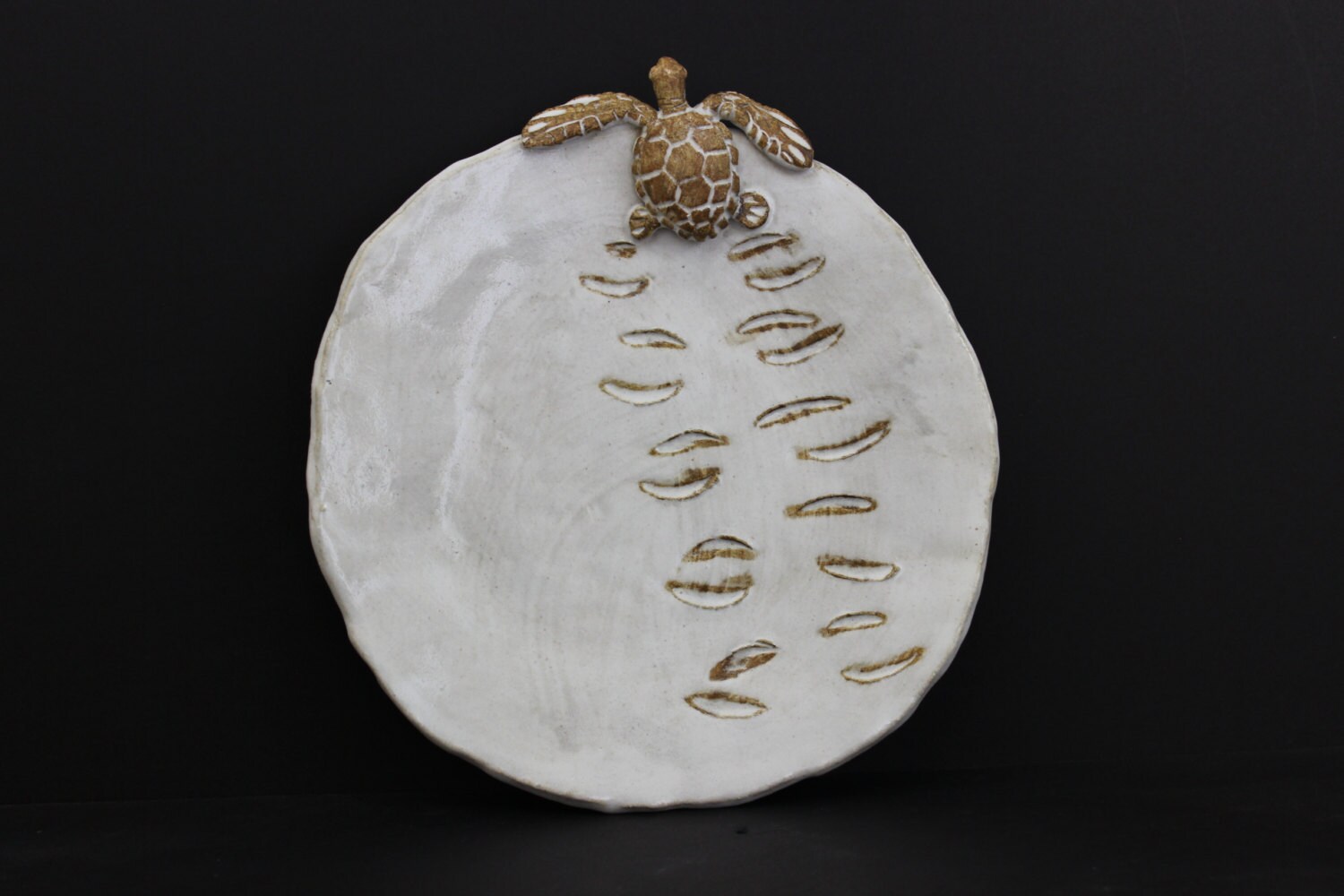 Nautical Ceramic Sea Turtle Dinner Plate by Shayne Greco - Etsy