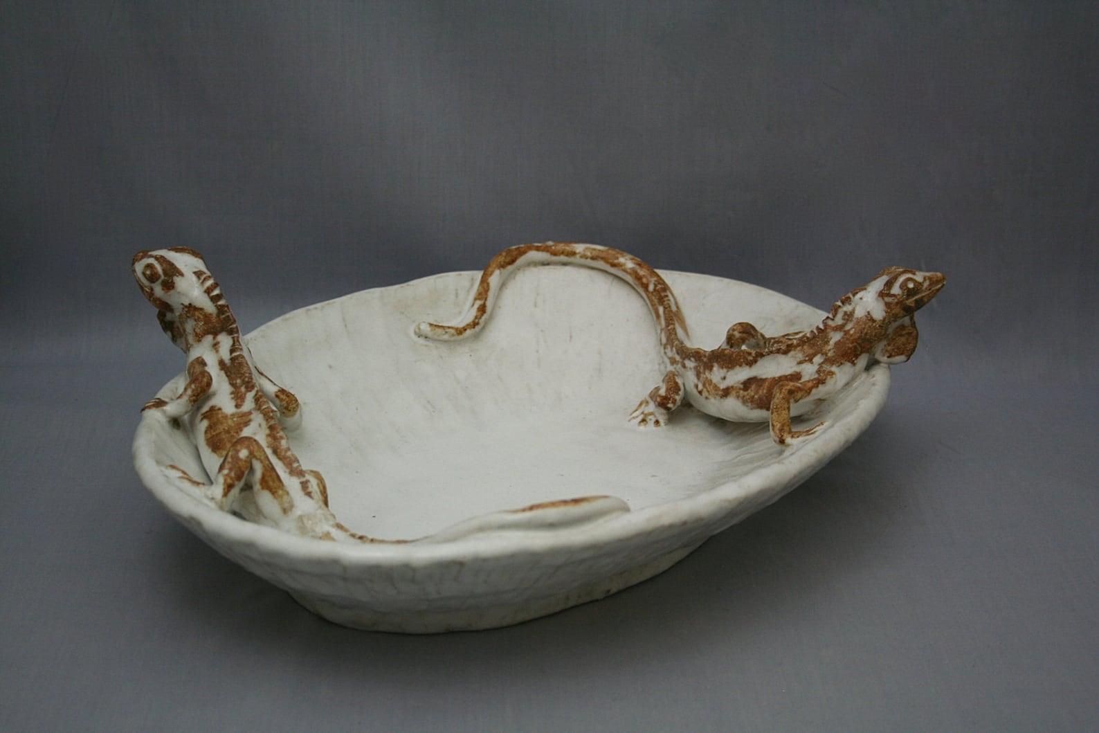 Ceramic Double Gecko Platter by Shayne Greco Beautiful Mediterranean ...