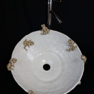Large Hand Made Ceramic Tree Frog Vessel Sink by Shayne Greco Beautiful ...