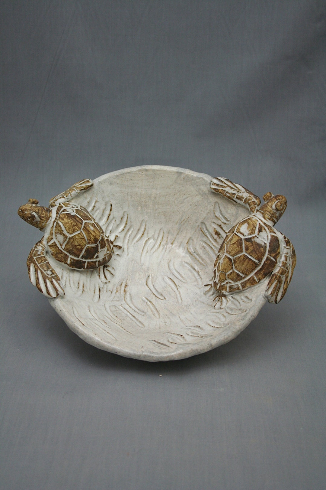 Nautical Ceramic Double Sea Turtle Bowl by Shayne Greco Beautiful ...