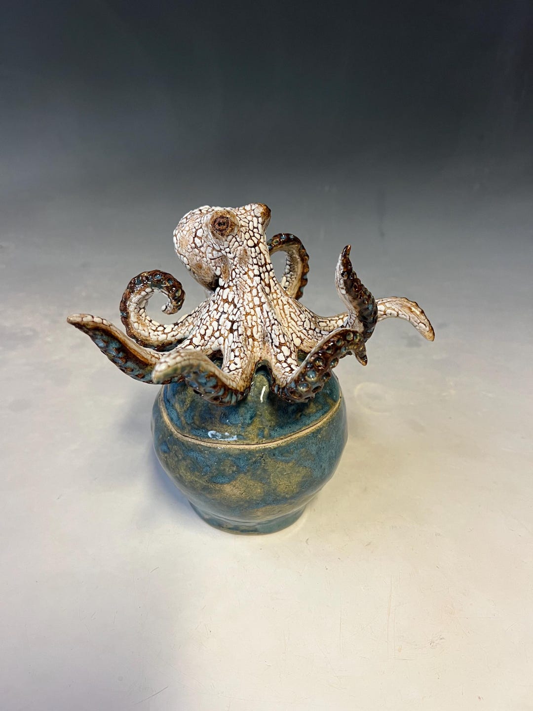 Octopus Jewelry Box in Ocean Blue - Etsy