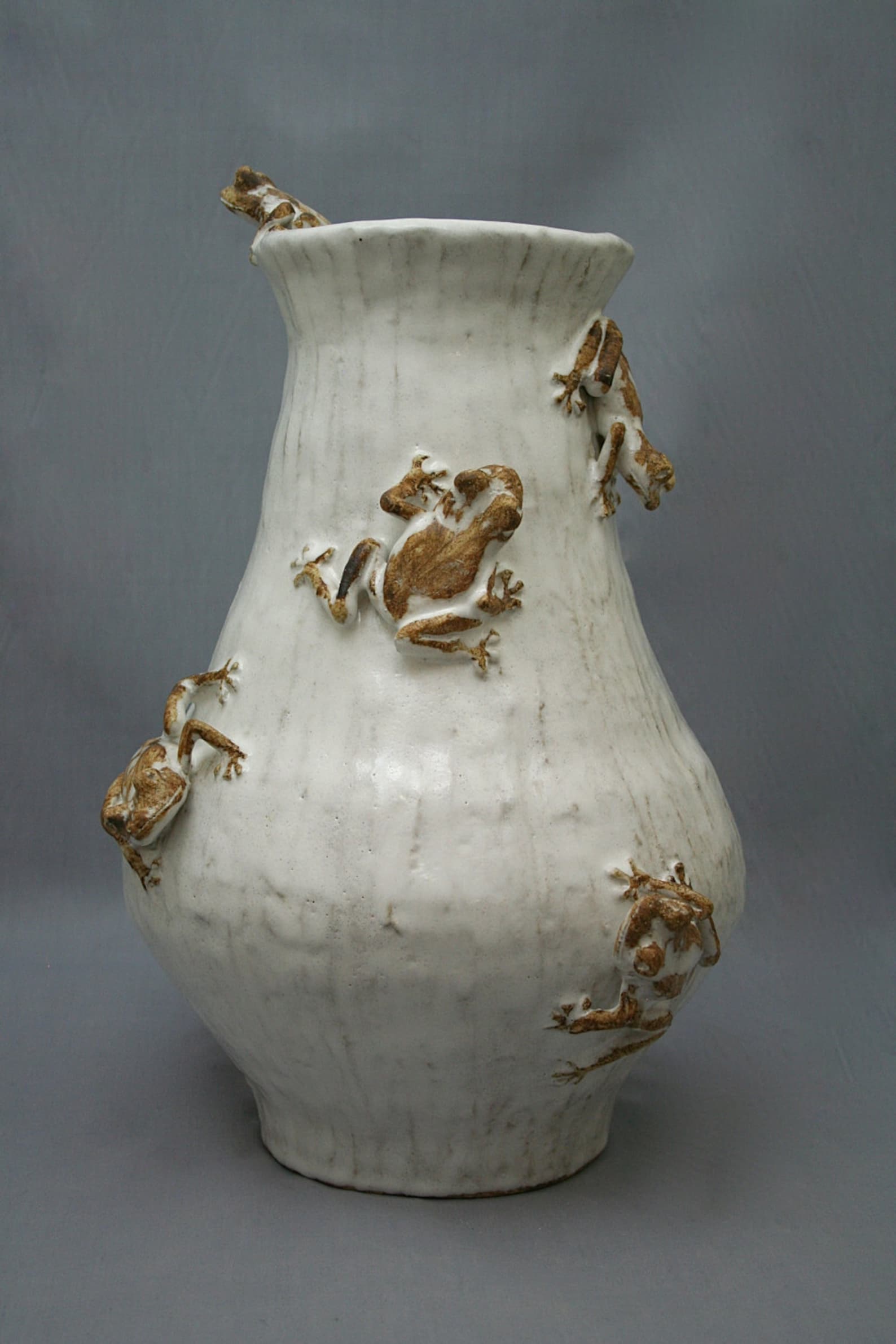 Large Ceramic Tree Frog Vase by Shayne Greco Beautiful Mediterranean ...