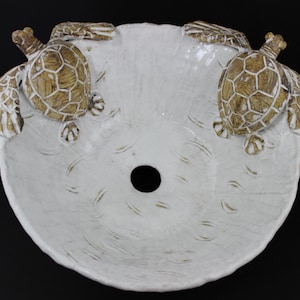 Large Hand Made Ceramic Sea Turtle Vessel Sink by Shayne Greco ...