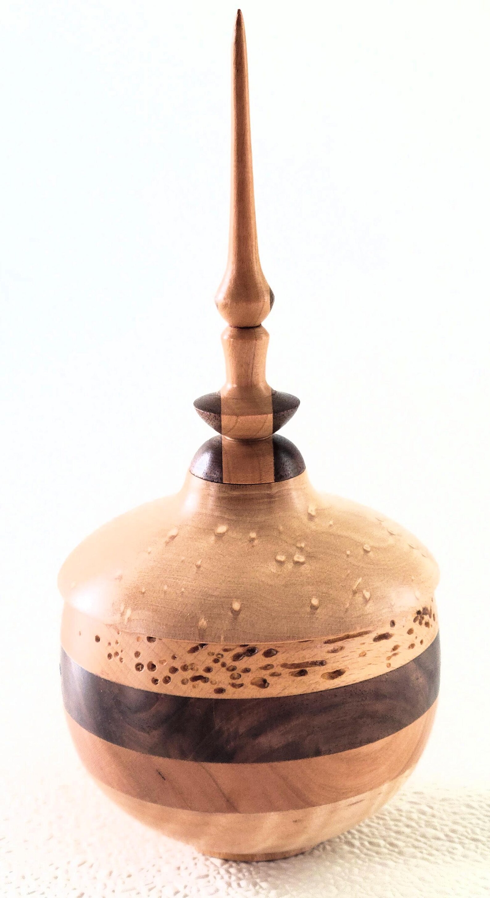 Segmented Box With Finial - Etsy