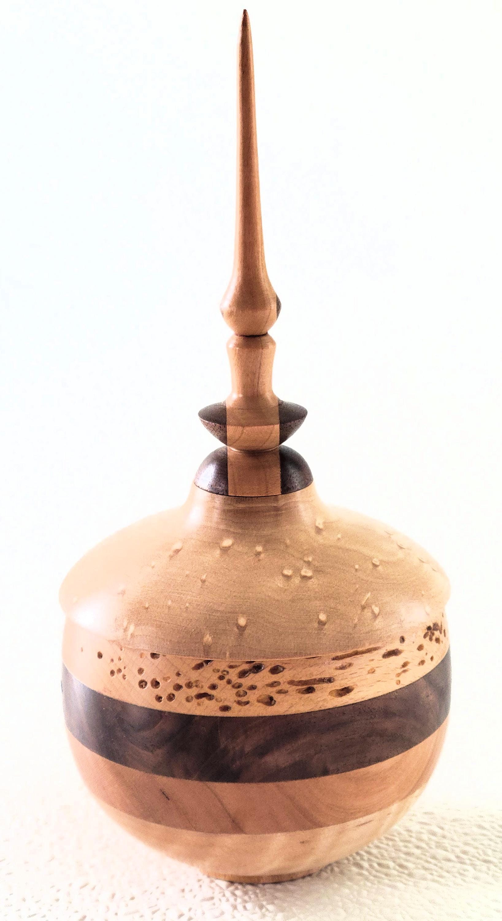 Segmented Box With Finial - Etsy