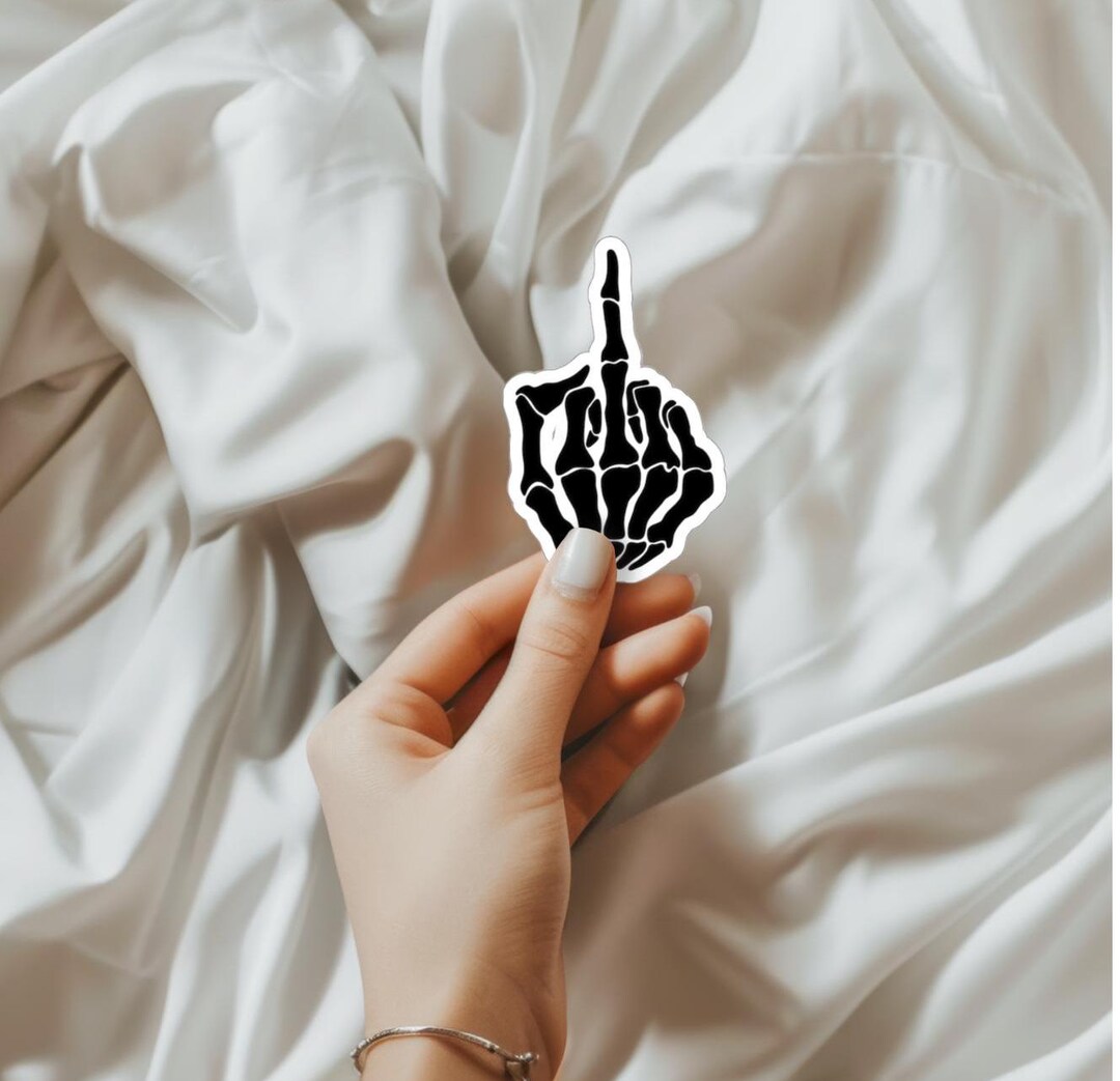 Middle Finger Sticker, Funny Sticker, Water Bottle Sticker, Sticker ...