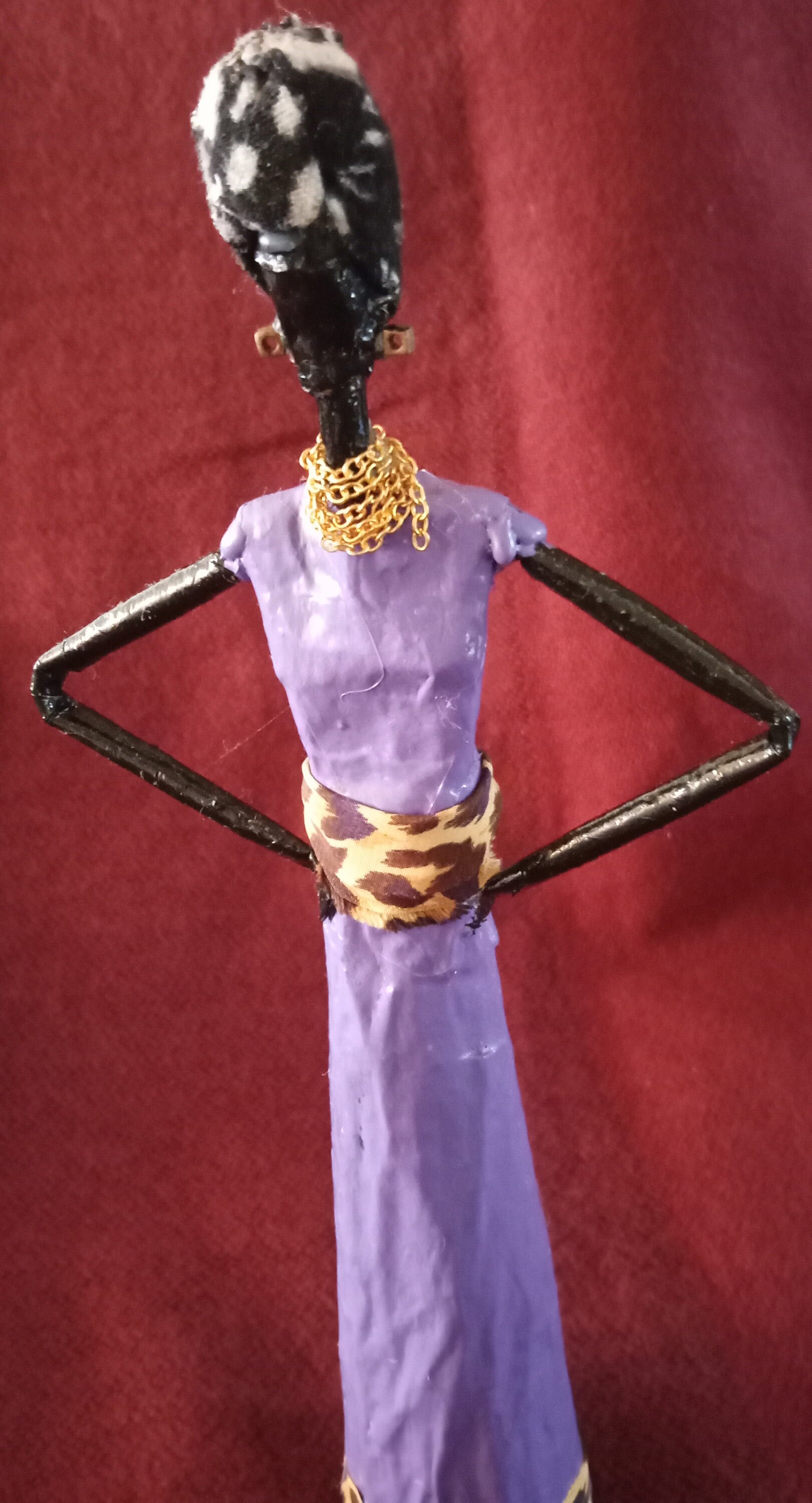 Handmade African Paper Doll, African American Figurine, Bookshelf Decor ...