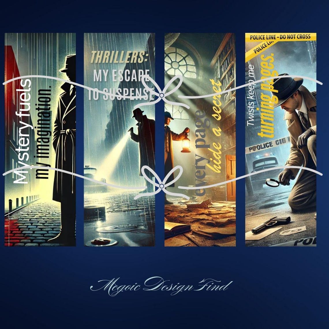 Thriller Bookmark Creations: Digital Art Set for Book Lovers - Etsy