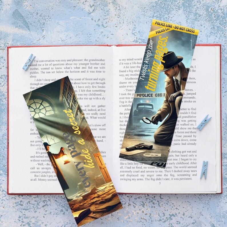 Thriller Bookmark Creations: Digital Art Set for Book Lovers - Etsy
