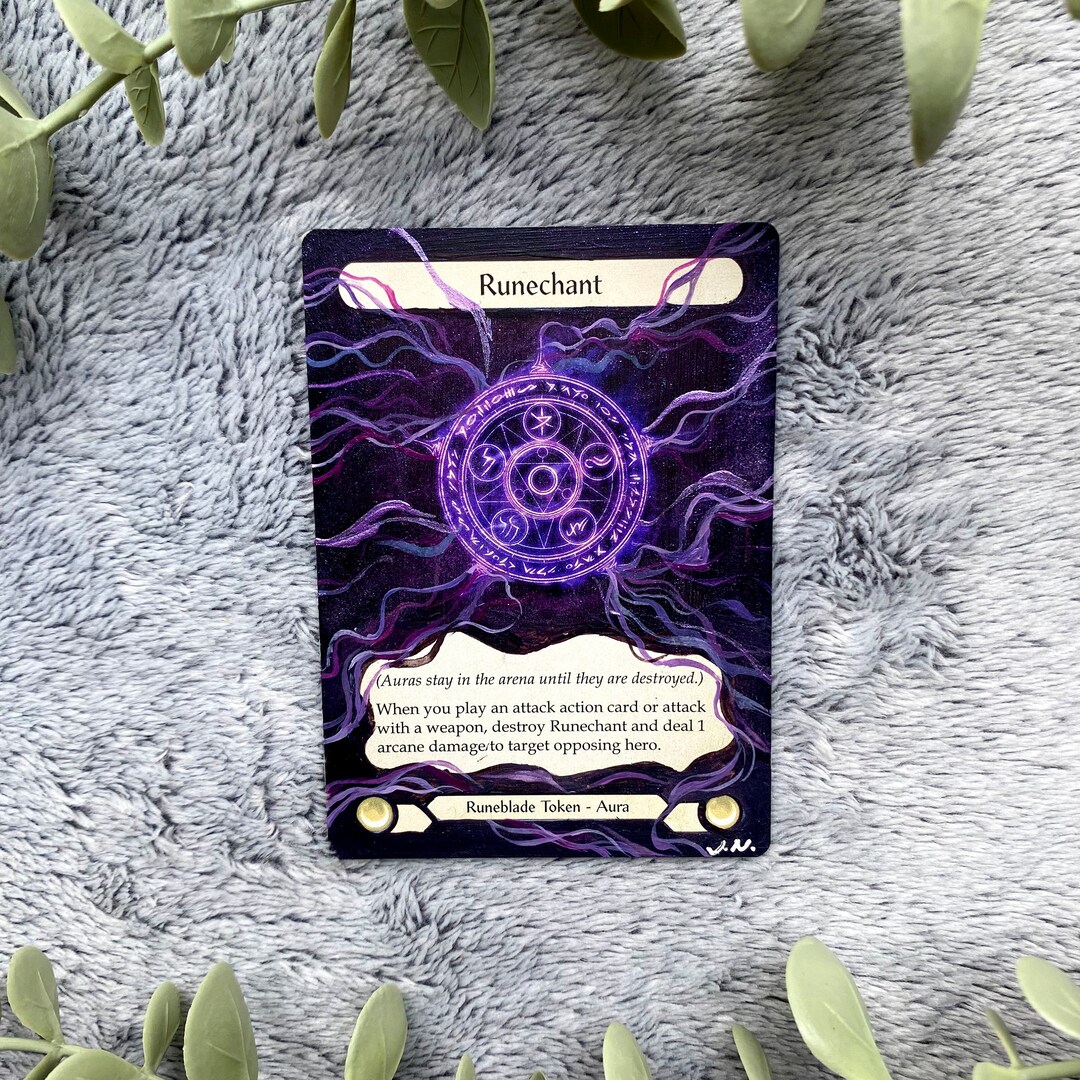 Runechant Altered Art Card Flesh and Blood Handpainted - Etsy