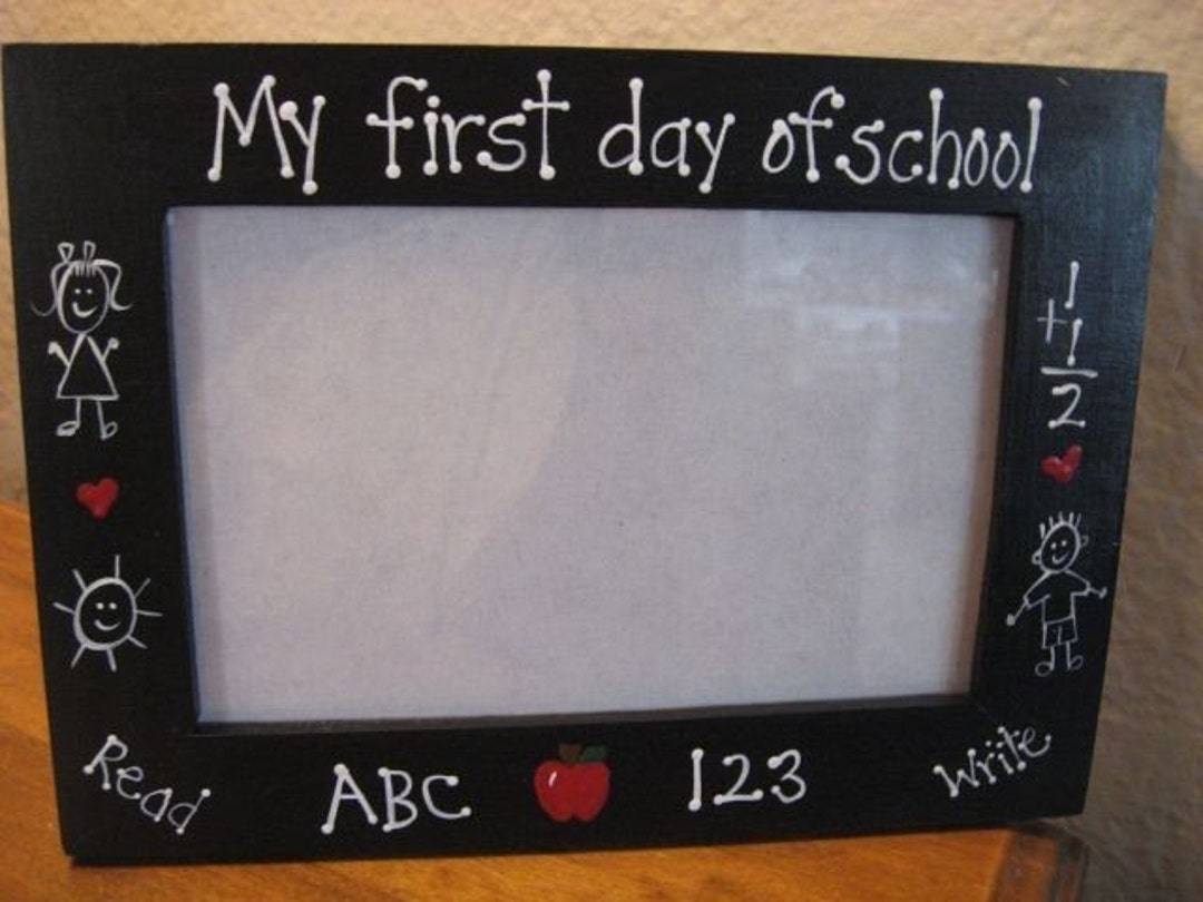 My First Day of School School Frame Pre-school Frame - Etsy