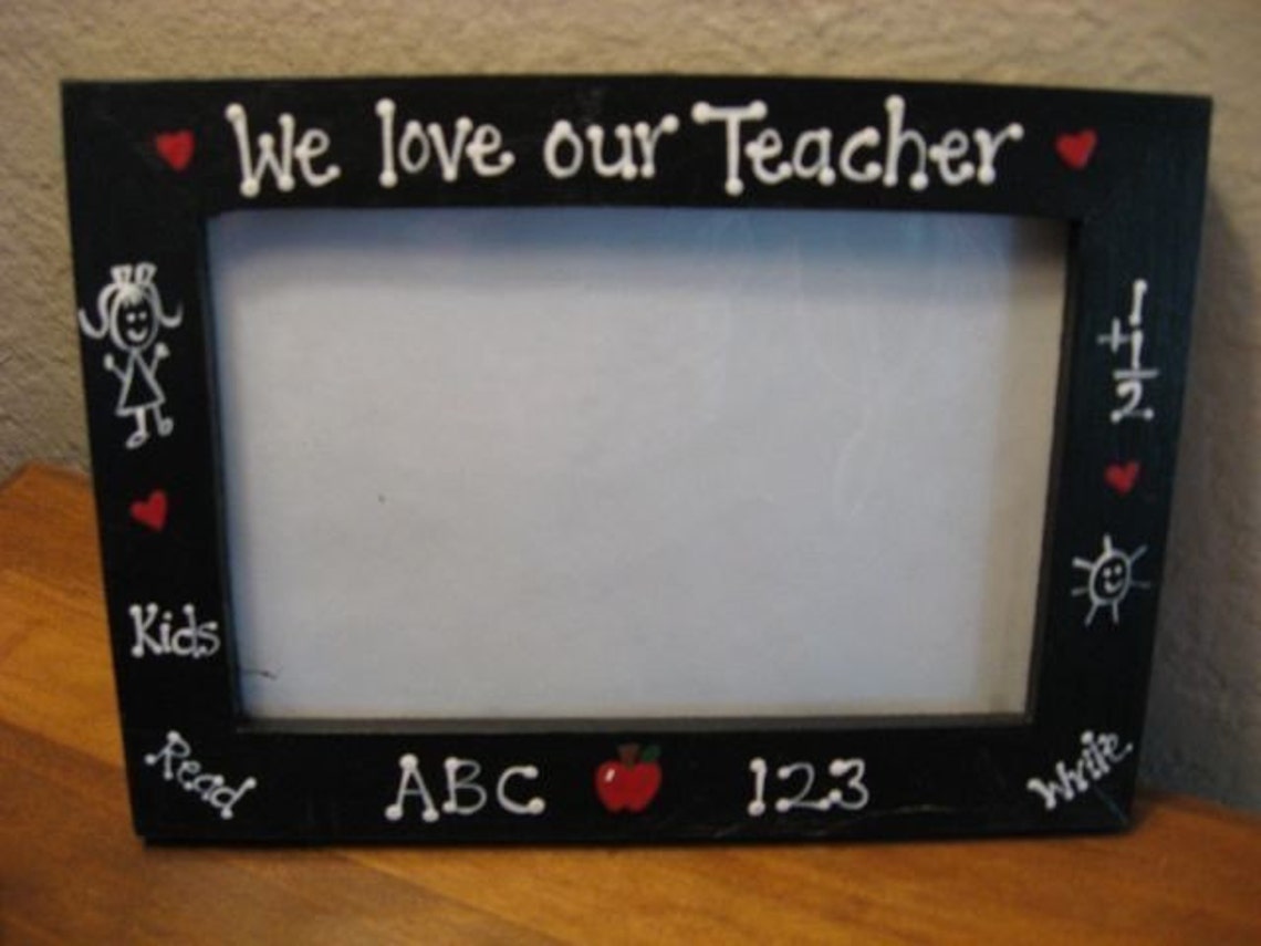 Teacher Frame School Frame Personalized We Love Our Teacher - Etsy