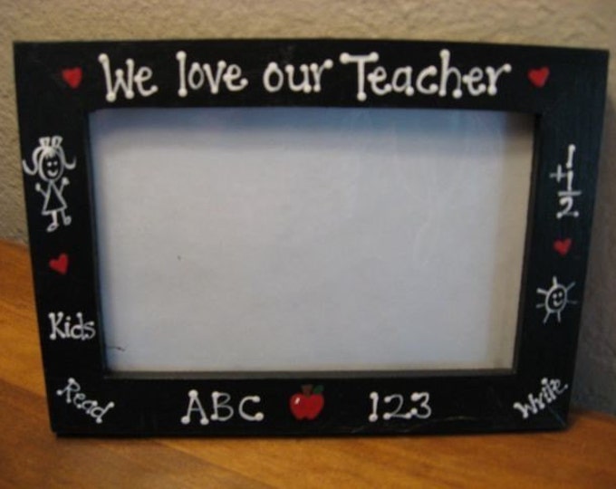 Teacher Frame School Frame Personalized We Love Our Teacher School Gift ...