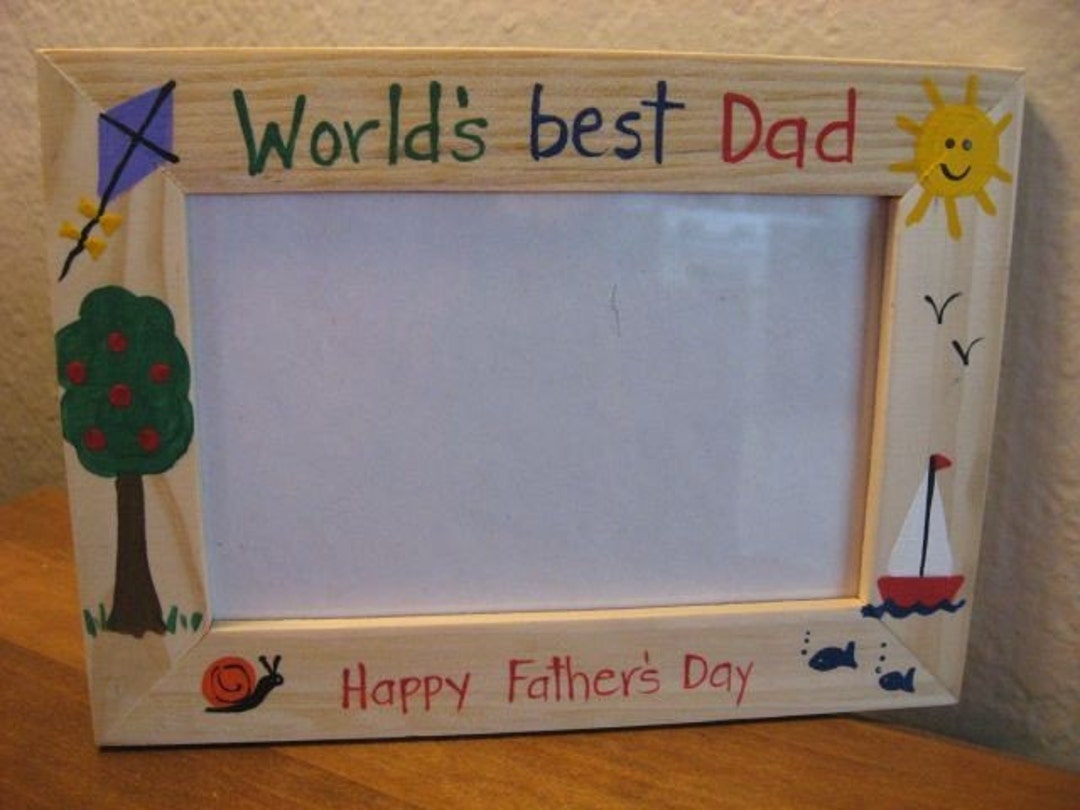 Father's Day Frame Dad Frame WORLDS BEST DAD Grandpa - Etsy