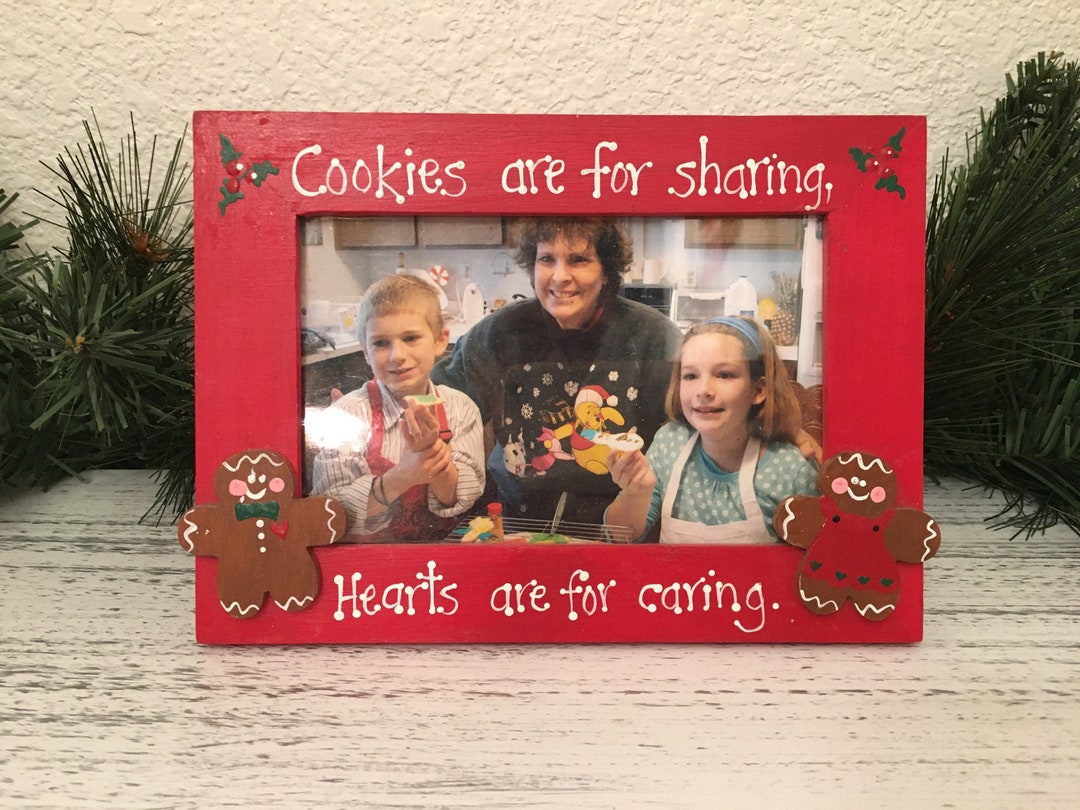 Christmas Cookie Frame Gingerbread Men Personalized Picture Photo Frame ...