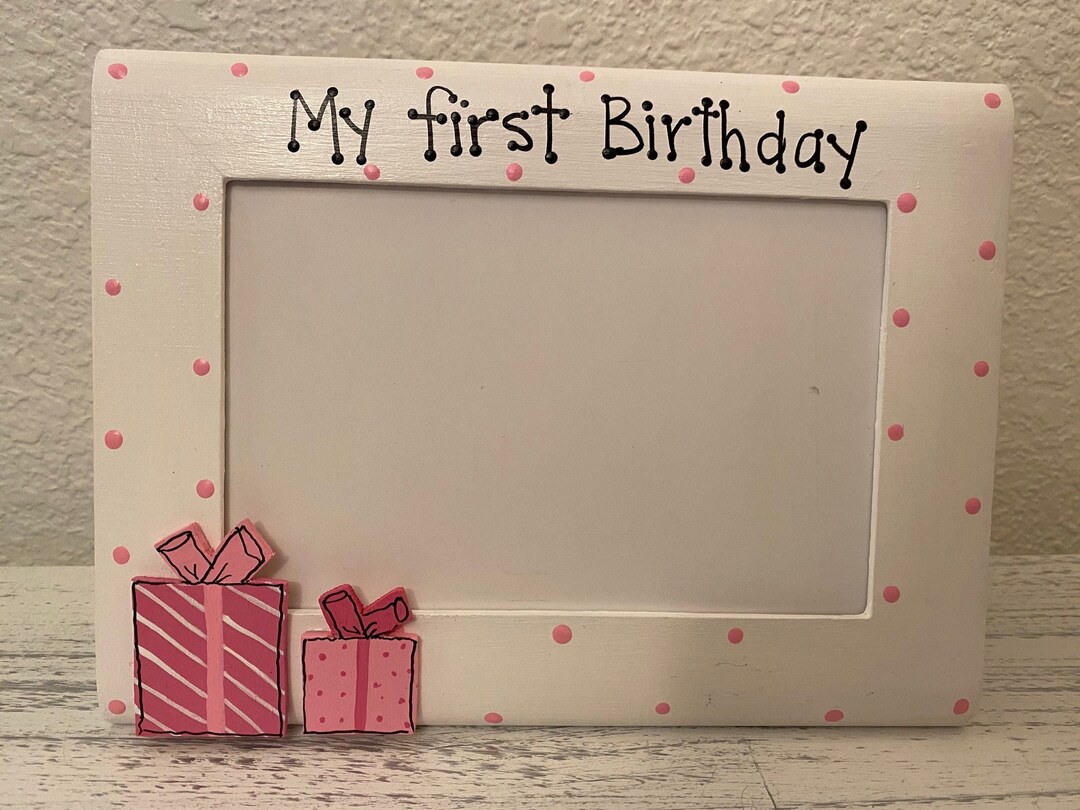 Birthday Frame My First 1st Party Baby Personalized Custom - Etsy