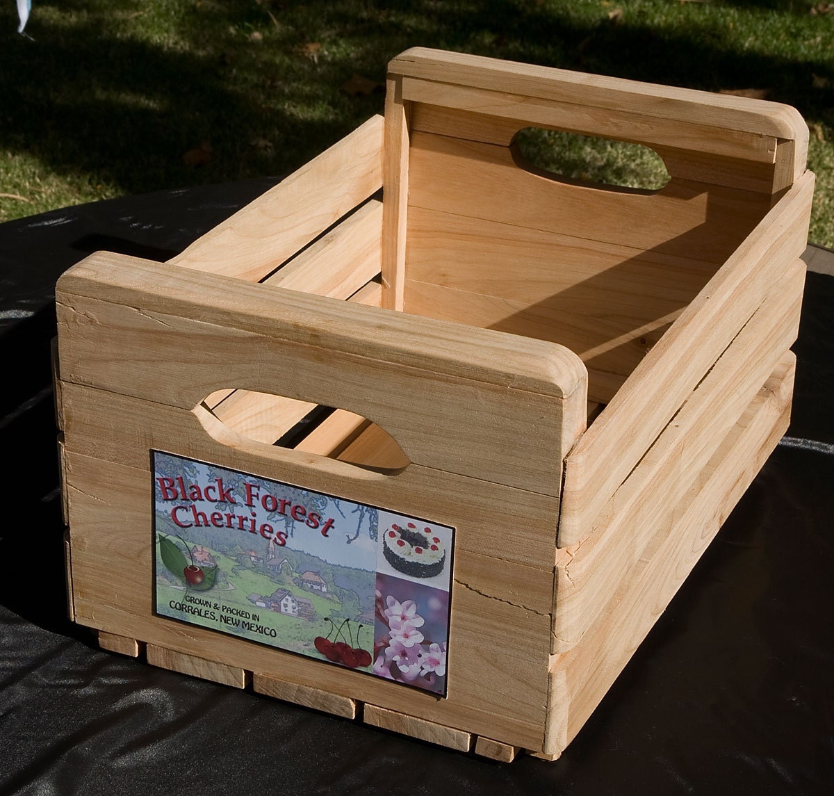 Black Forest Cherry Wood Crate, Hand-milled Orchard Wood - Etsy