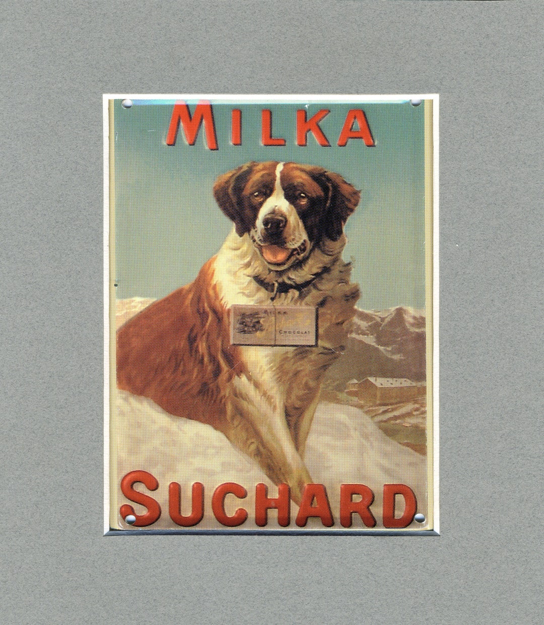 Vintage Advertisement for Milka Suchard Chocolate, Color Print 6" X 5-1 ...