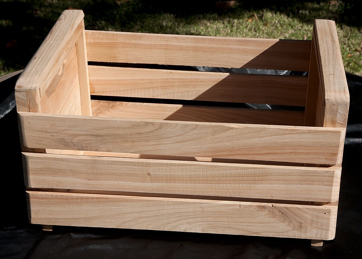 Black Forest Cherry Wood Crate, Hand-milled Orchard Wood - Etsy