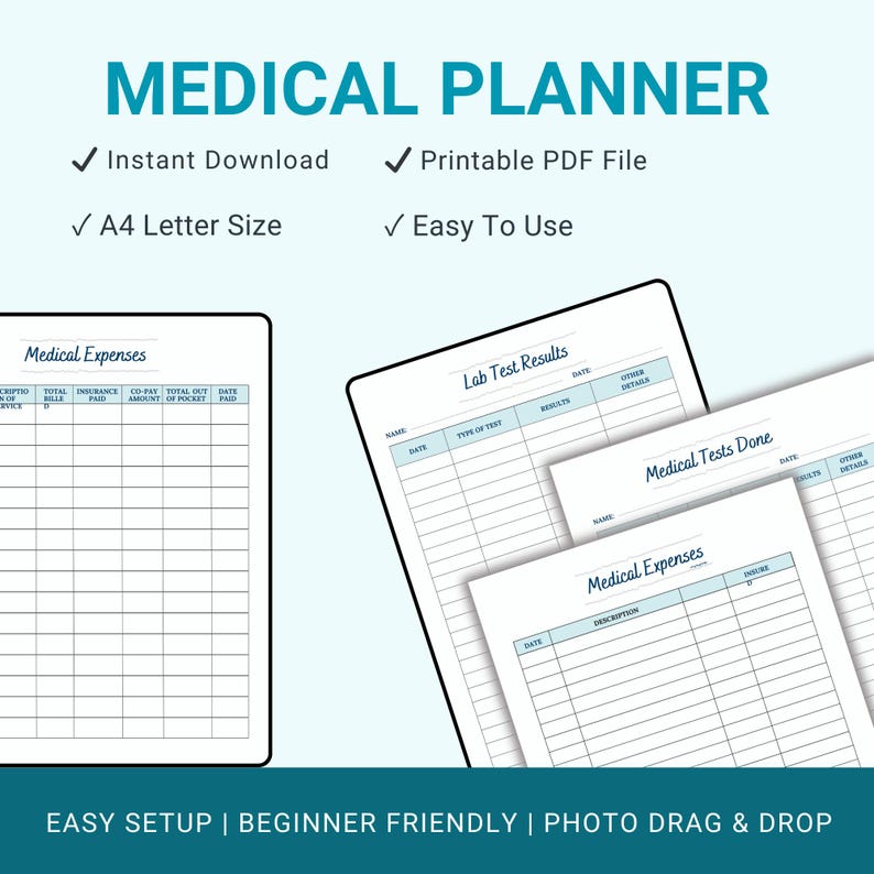 Medical Binder Printable Chronic Illness Medical Binder Medical Planner ...