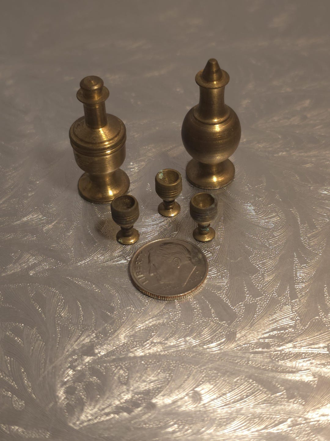 Vintage Miniature Brass Decanters and Goblets - Etsy
