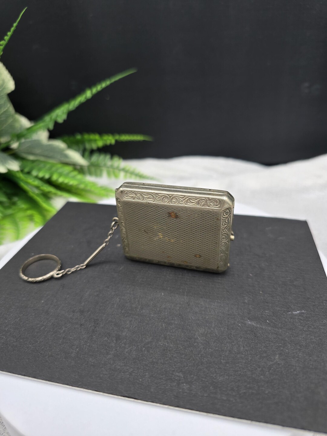 Vintage 1920’s Silver Plate Art Deco Compact - Etsy