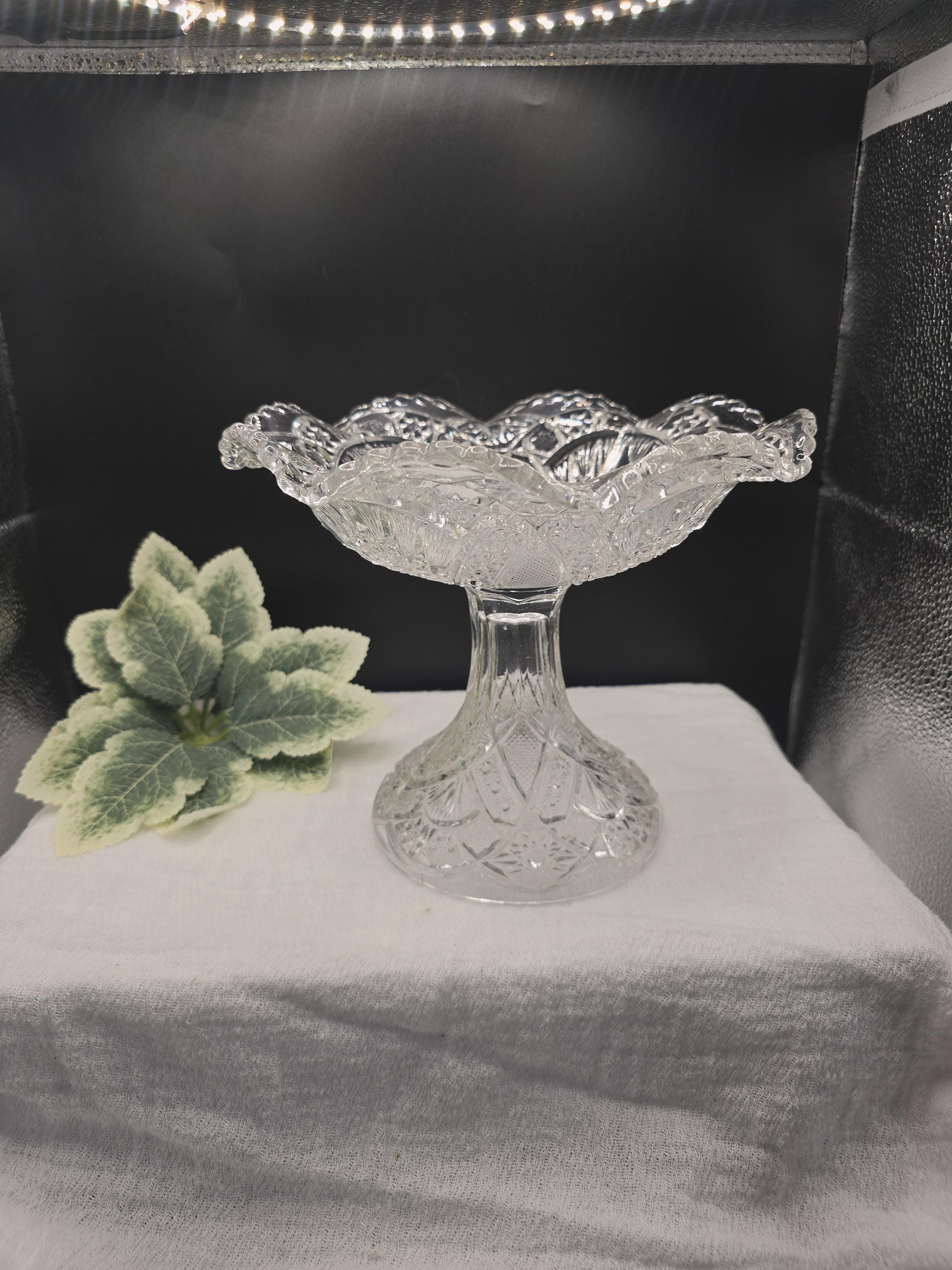 Antique Cambridge Glass Compote Bowl, Nearcut Glass. - Etsy