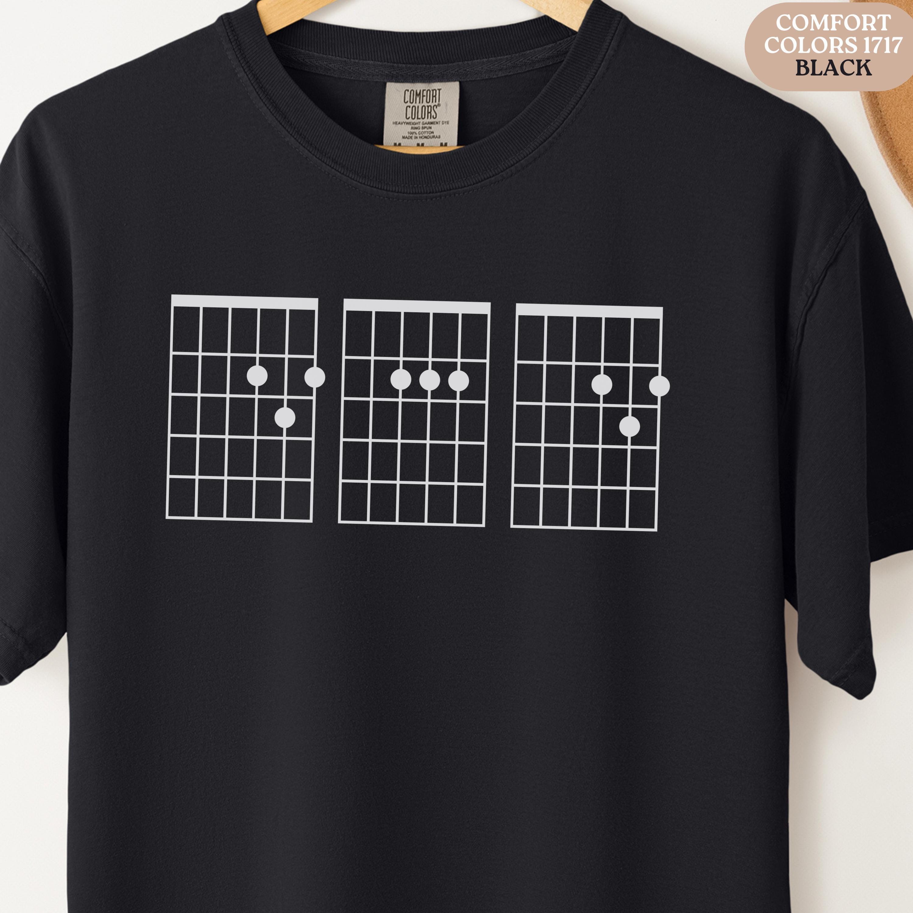 Dad Guitar Chords Shirt, DAD Chord Chart T-shirt for Musicians, Funny ...