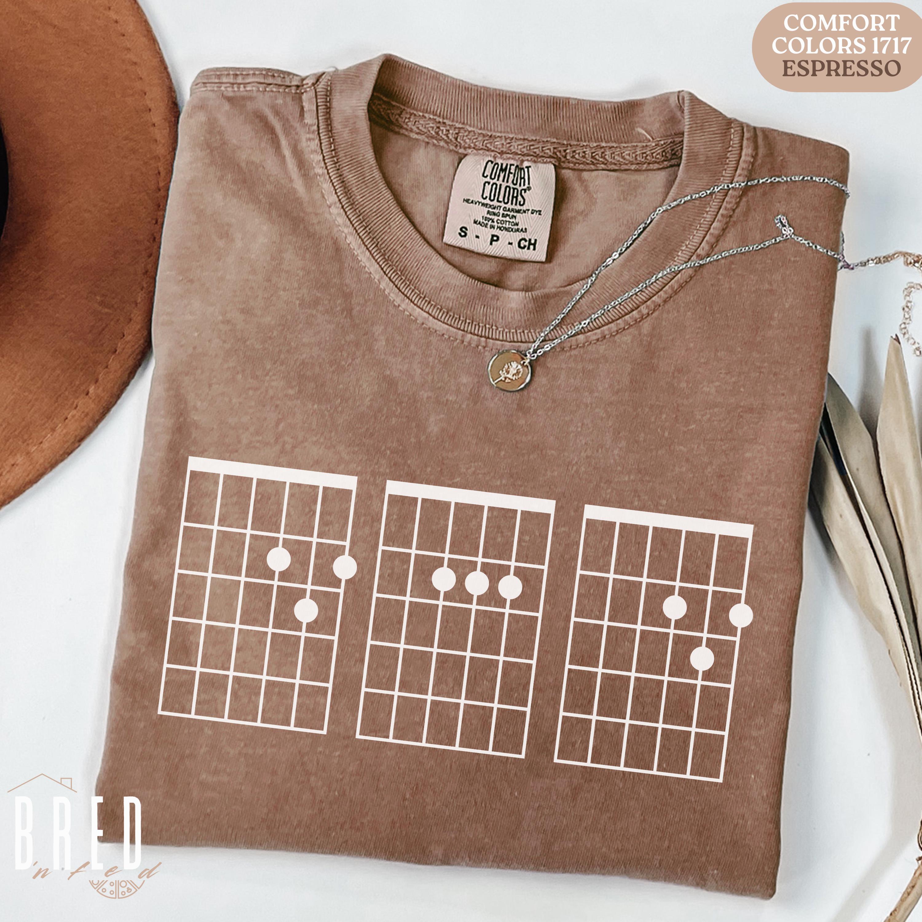 Dad Guitar Chords Shirt, DAD Chord Chart T-shirt for Musicians, Funny ...