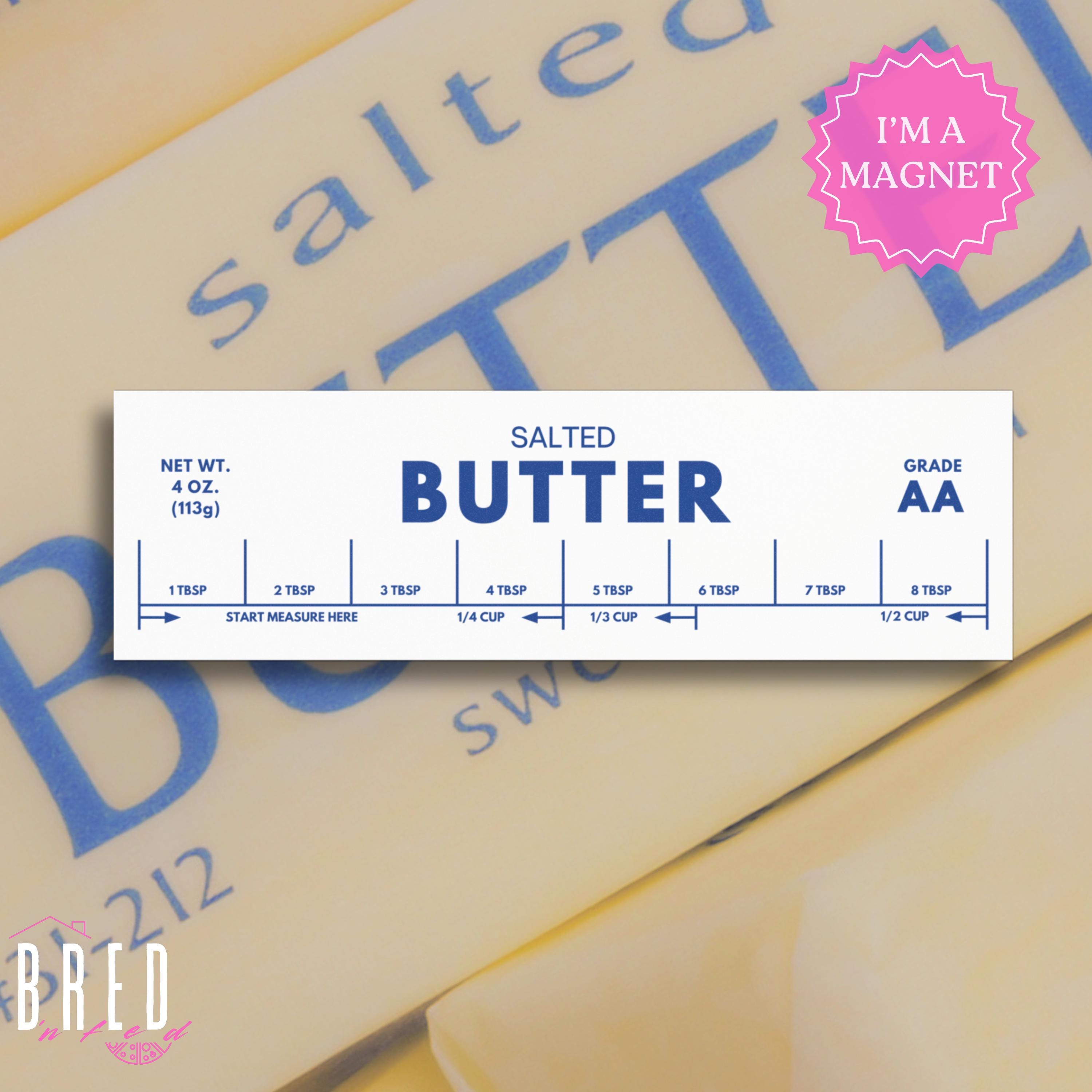 Salted Butter Car Magnet, Funny Baking Bumper Magnet, Foodie Gift for ...