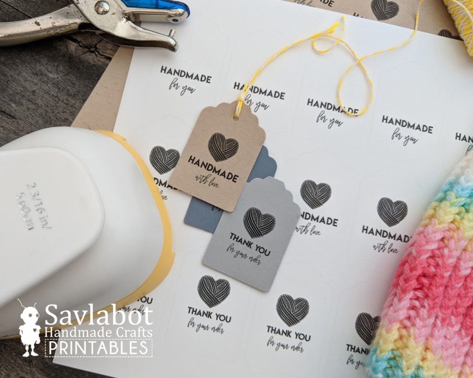 Labels for Handmade Items Tags Printable Gift Tags Crochet - Etsy Canada