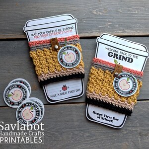 Back to School Cup Cozy Printable Gift Holders - Etsy