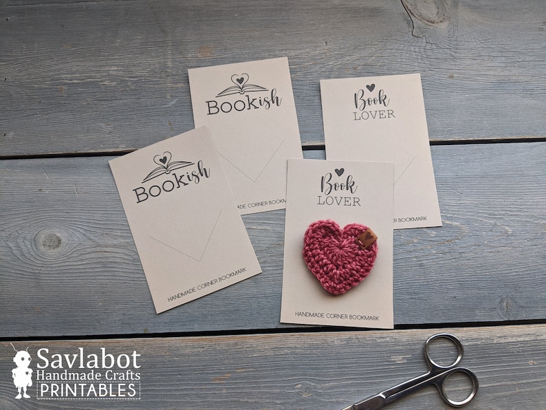 Printable Bookmark and Corner Bookmark Holder Cards - Etsy
