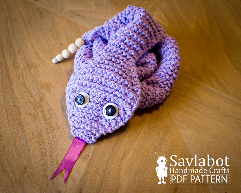 Knit Pattern PDF Snake Scarf Scarf Pattern Knit Scarf | Etsy